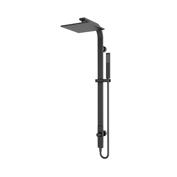 Matte Black Rain Square Shower Set (Single Hose) | YSW Tapware