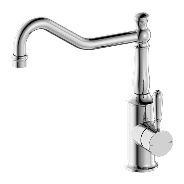 YORK BASIN TAP SET WITH WHITE PORCELAIN LEVER CHROME (NR692102A01CH ...