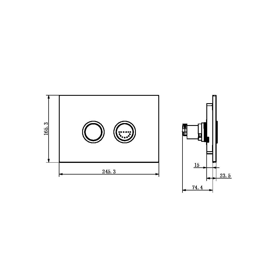 In Wall Toilet Push Plate Brushed Gold - YSW Tapware