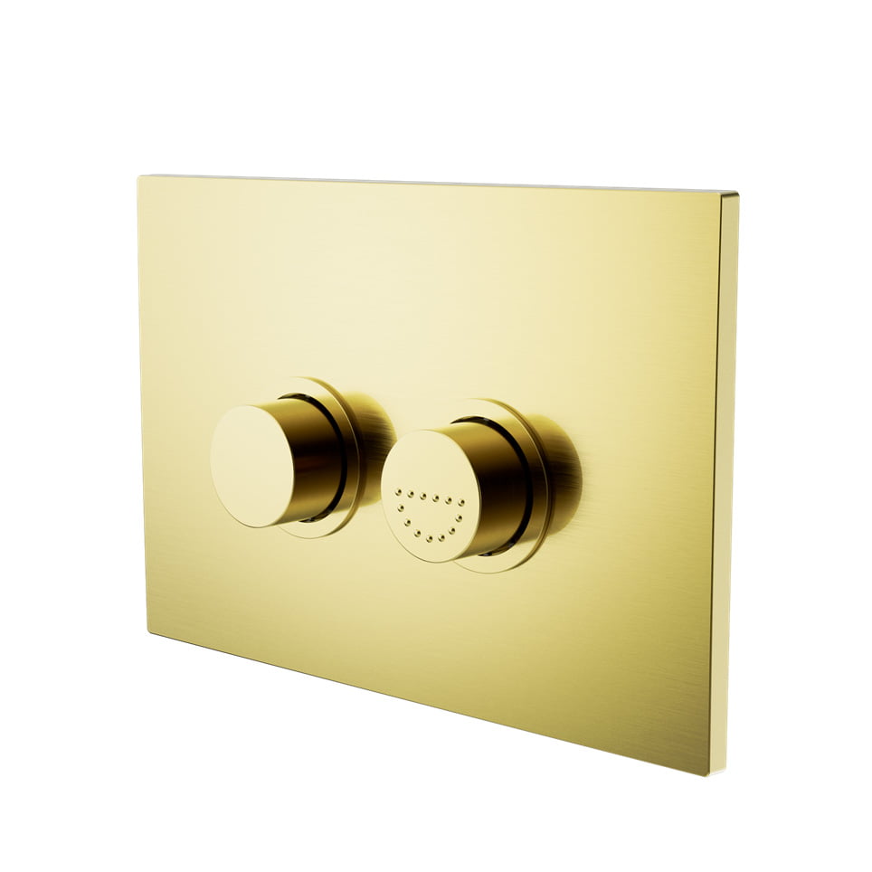 In Wall Toilet Push Plate Brushed Gold - YSW Tapware