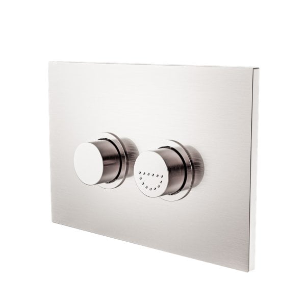 In Wall Toilet Push Plate Brushed Nickel - YSW Tapware
