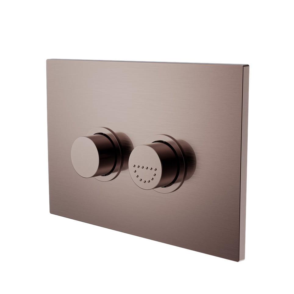 In Wall Toilet Push Plate Brushed Bronze - YSW Tapware