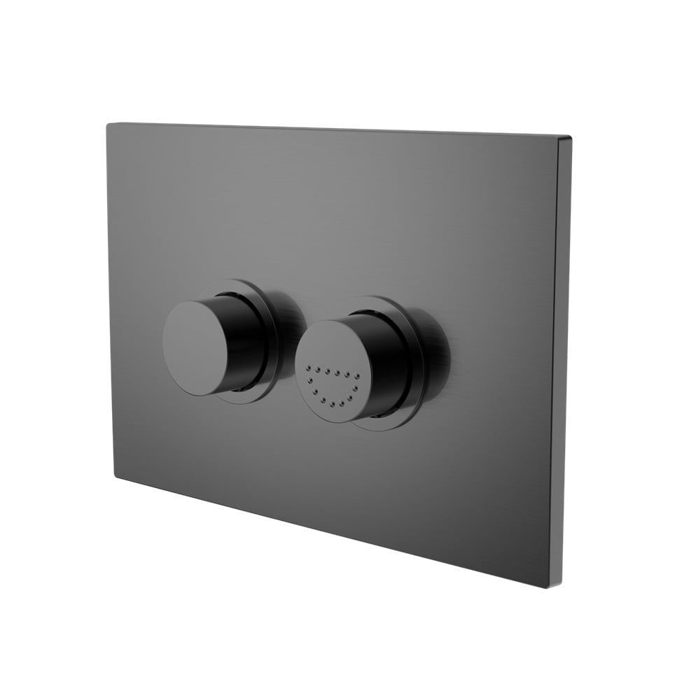 In Wall Toilet Push Plate Gun Metal - YSW Tapware